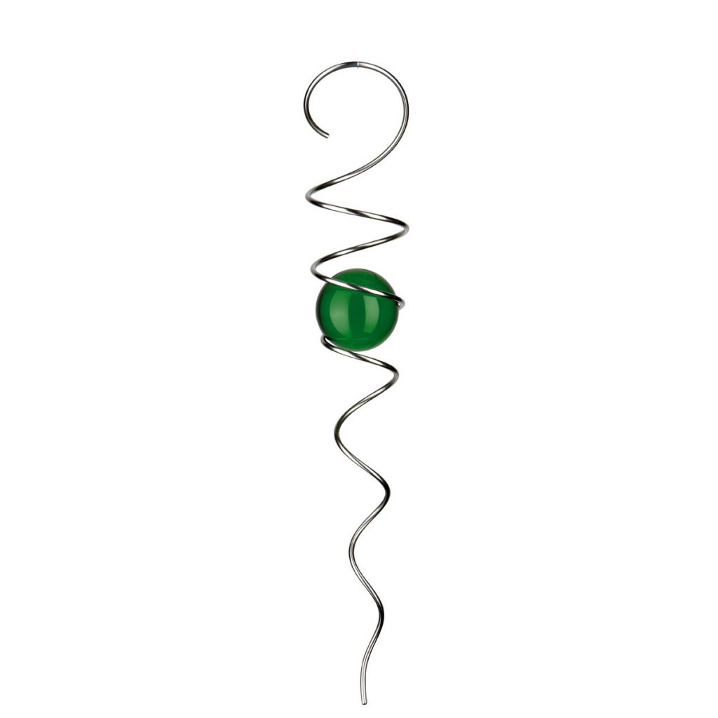 Glazen Bol Spiraal: EMERALD GROEN 7 cm | GlazenBollen.NL
